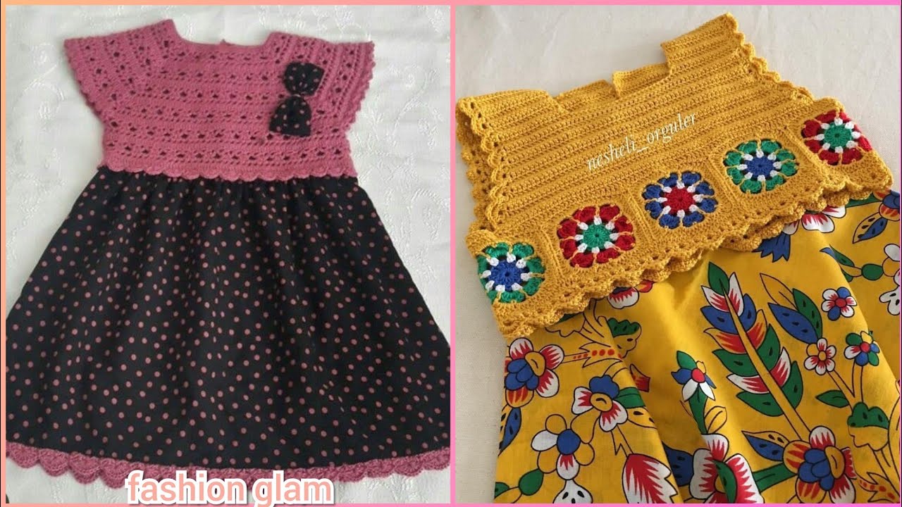 latest crochet yoke cotton baby frocks designs 2019_20 - YouTube