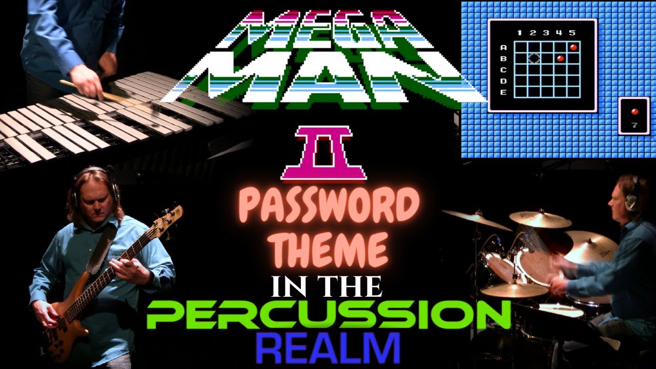 Mega Man 2 Password Theme (Percussion Cover + Bass) - YouTube