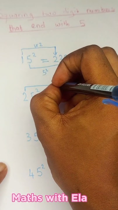 square 2 digit numbers the end with 5 in 5sec. #mathswithela - YouTube