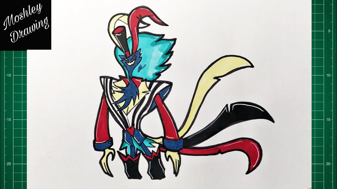 How to Draw Asmodeus from Helluva Boss - YouTube