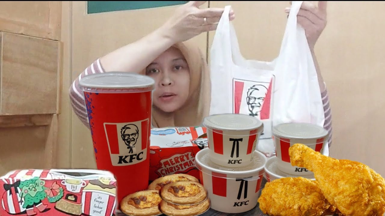 ASMR CHICKEN KFC || MUSHROOM RICE || EGG TART || SWEET CORN AND COCA ...