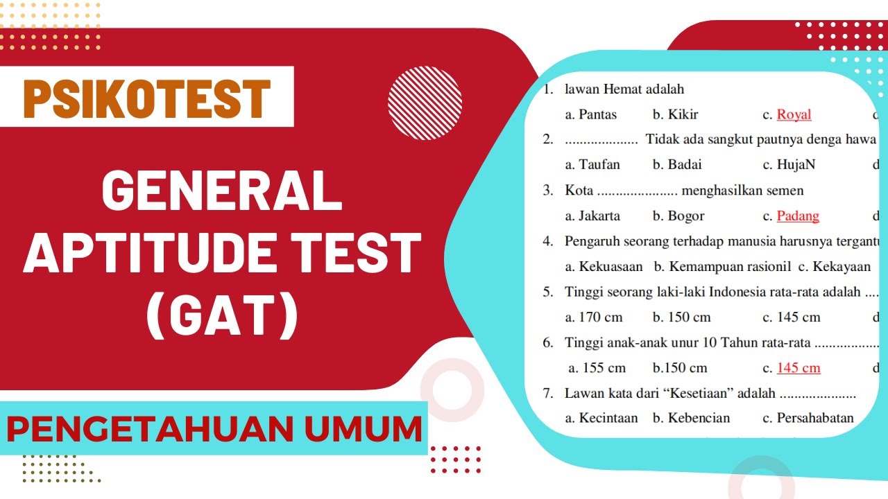 PSIKOTES PENGETAHUAN UMUM | General Aptitude Test (GAT) | FHCI BUMN ...