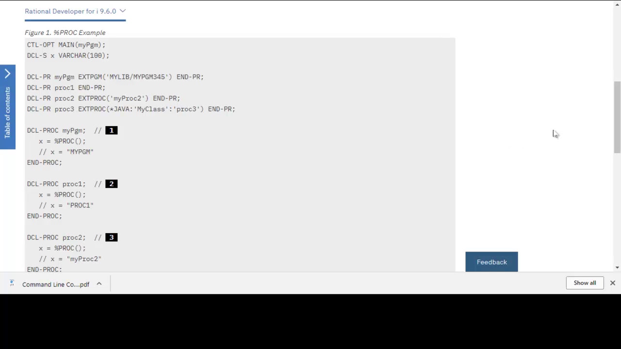 RDi 9.6 RPG built in function PROC handling - YouTube