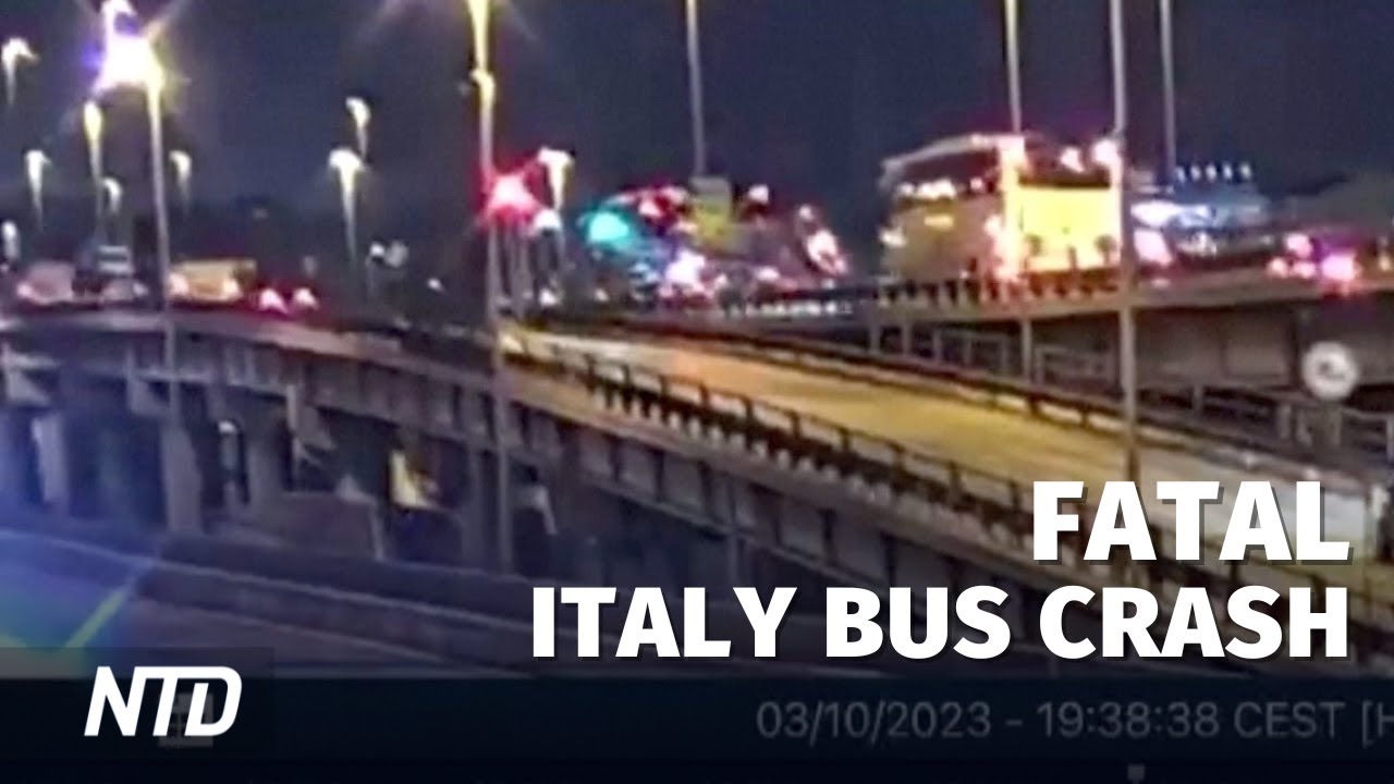 Video: Fatal Moment Tourist Bus Crashes Off Bridge Near Venice, Italy ...
