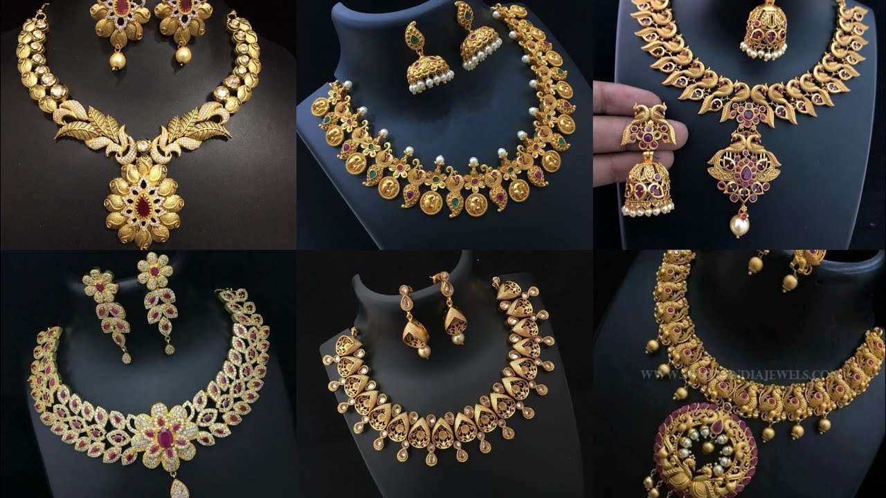 छा रही है यह जबरदस्त Viral Gold mix jwellery//Matt finish Gold Necklace ...