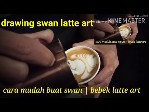 LATTE ART SWAN PAPER CUP ( GAMBAR BEBEK )