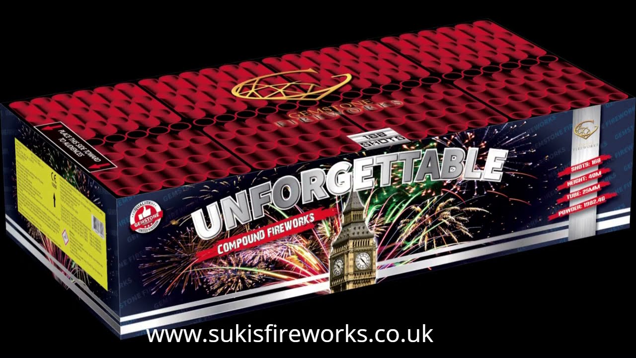 Unforgettable 168 shots (1.3G) Compound Firework by Suki's Fireworks ...