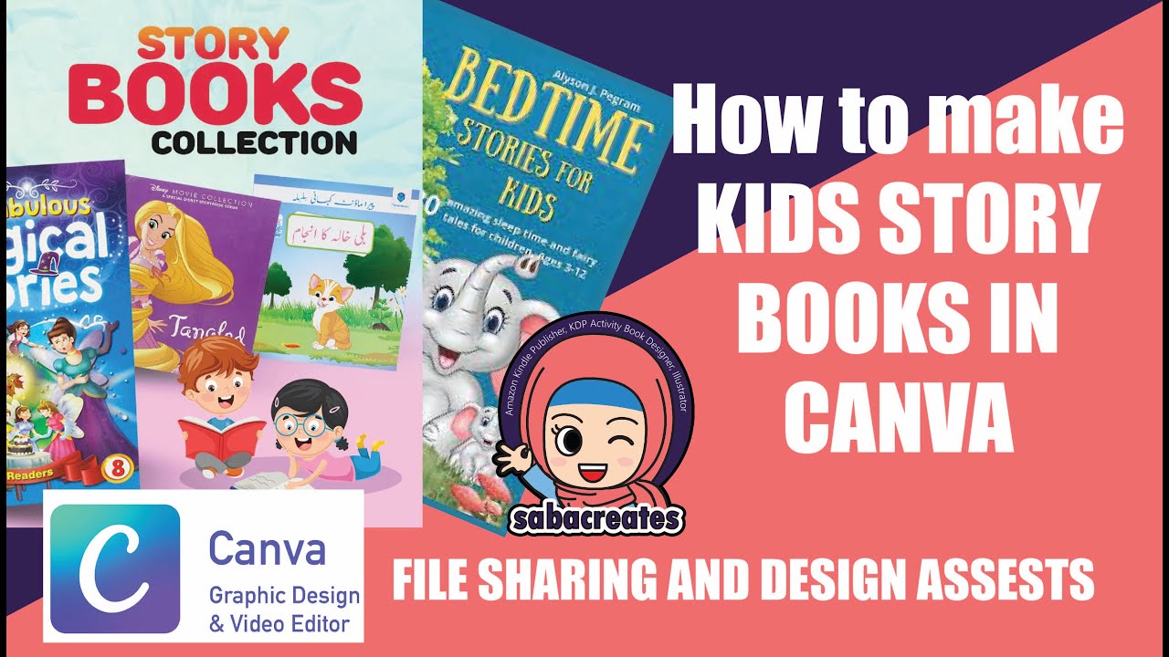 How to design kids story books in Canva for Amazon KDP || Canva ...