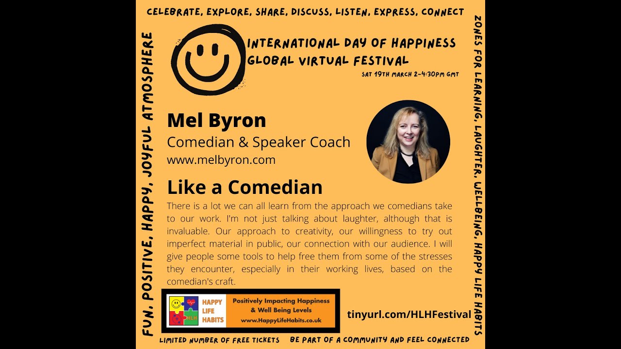 Happiness Festival 2022 Speakers Mel Byron - YouTube