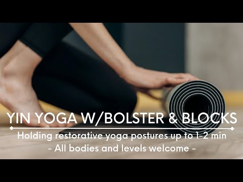 Yin Yoga with Bolster and Blocks - YouTube
