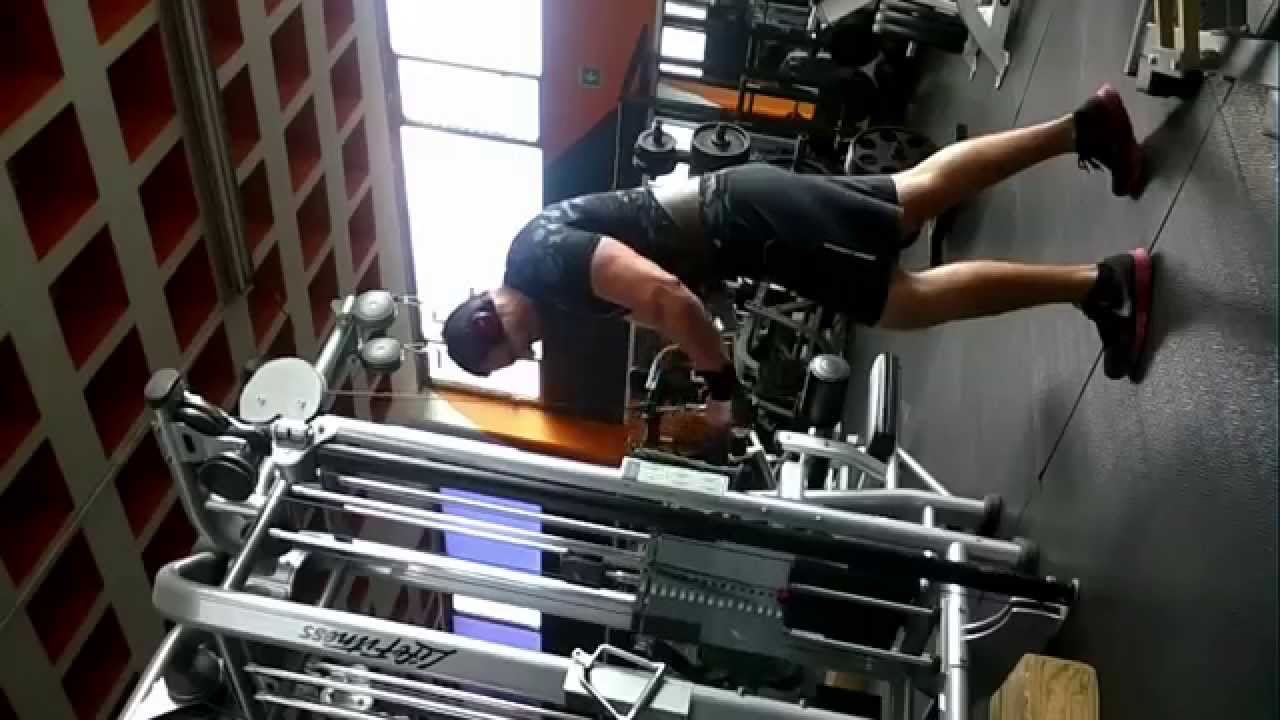 V bar tricep extension. - YouTube