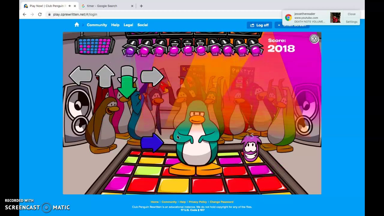 Dancing In Club Penguin - YouTube