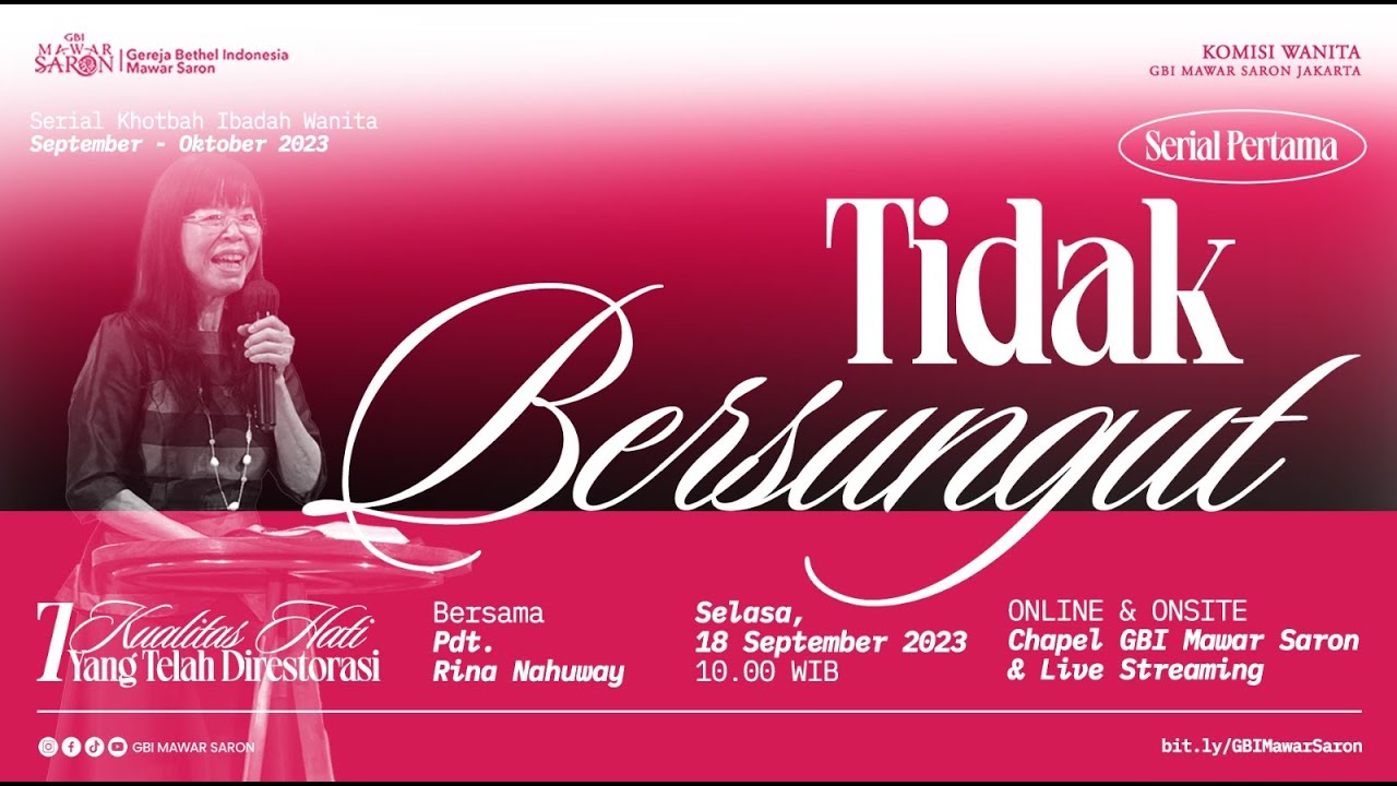 Ibadah Wanita Bethel Indonesia GBI Mawar Saron - 19 september 2023 ...