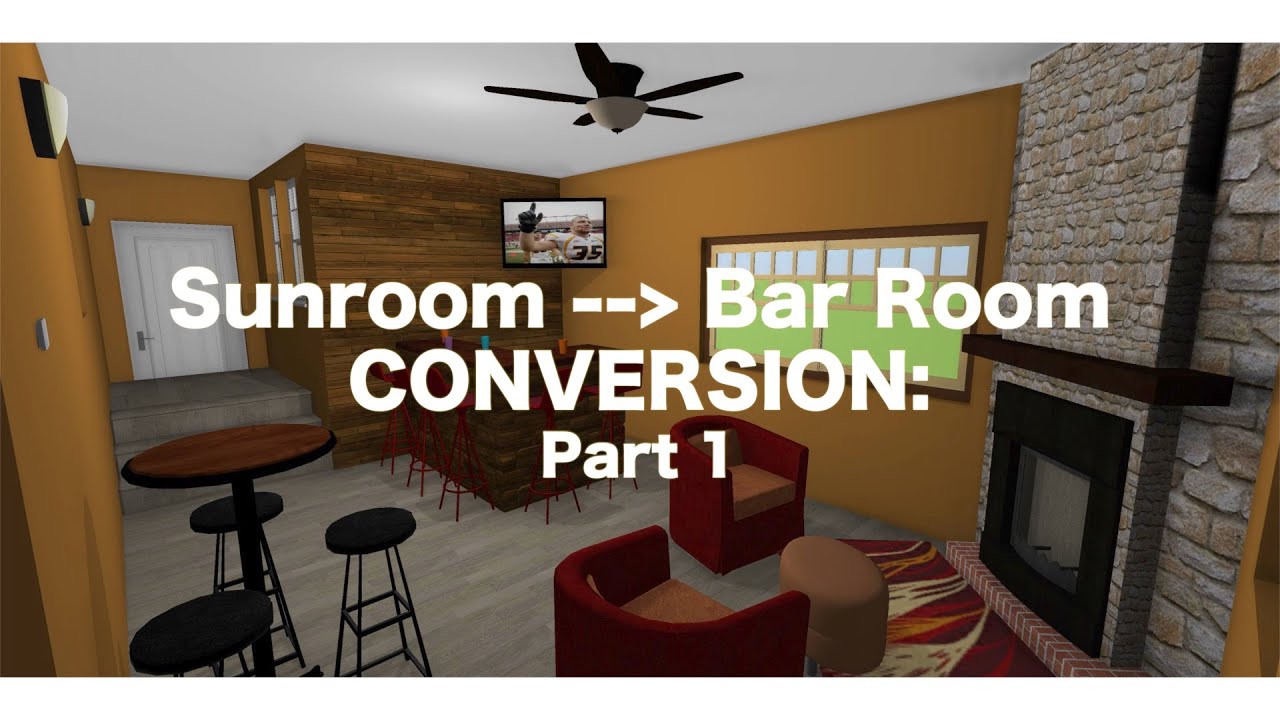 Sunroom/Bar Room Conversion: Part 1 - YouTube