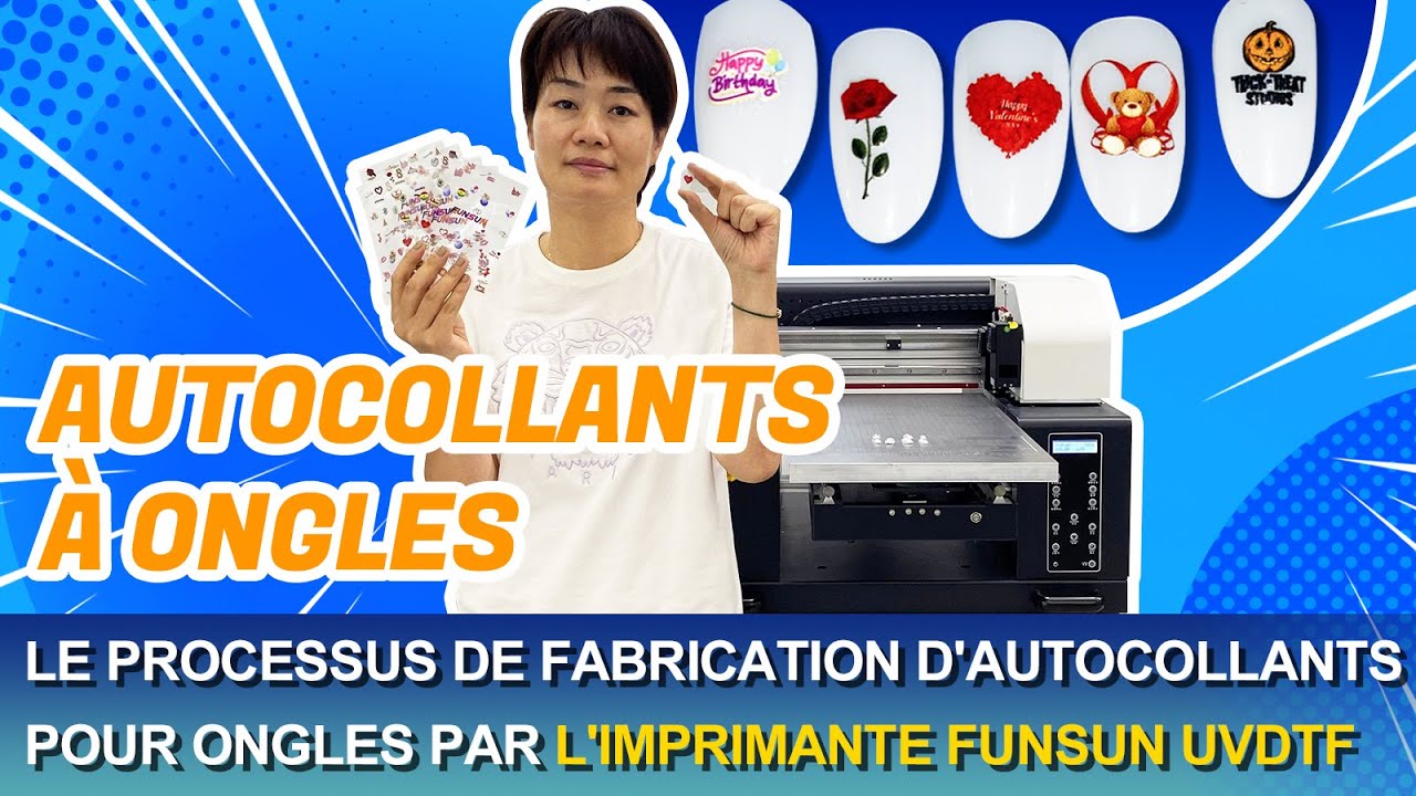 Le processus de fabrication d'autocollants pour ongles par l'imprimante ...