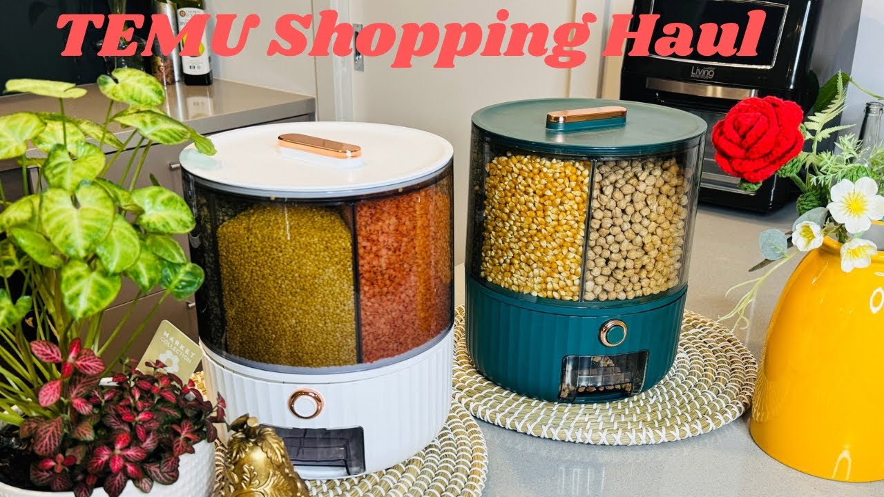 TEMU Shopping Haul - Rotatable 2 in 1 Grains and rice storage - Sealed ...