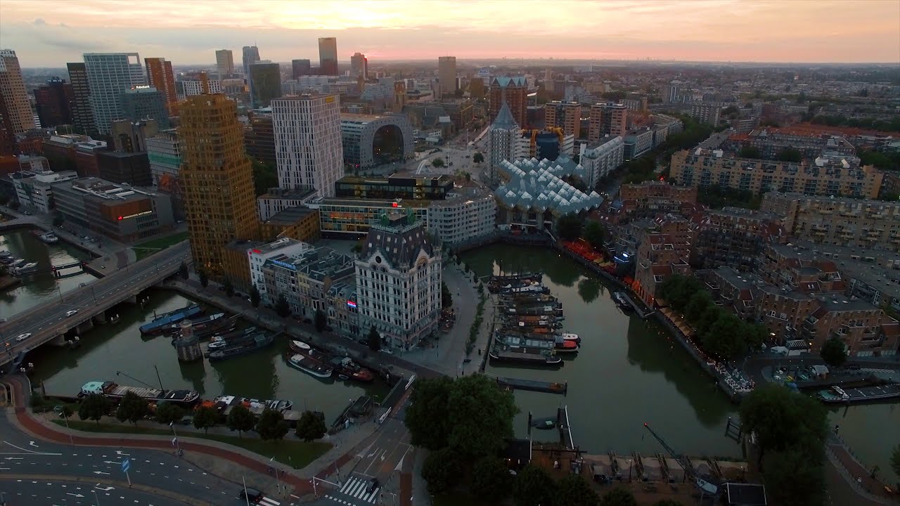 Aerial View of Rotterdam, Netherlands - YouTube