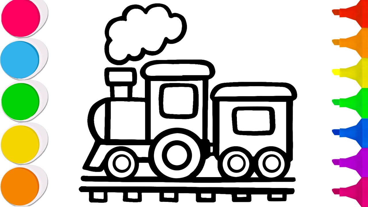 How to Draw a Toy Train | Easy Step by Step Drawing Tutorial - YouTube