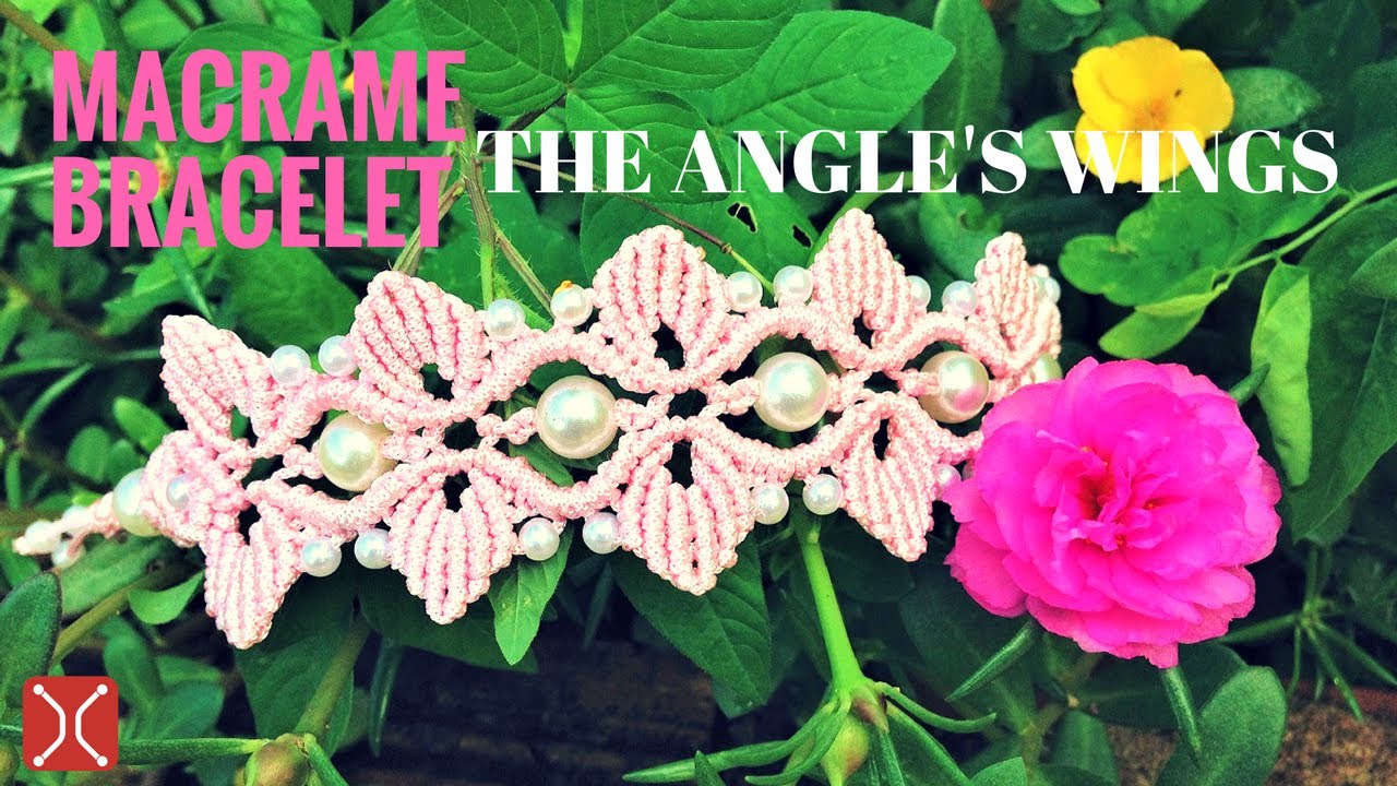 DIY macrame bracelet - the wings of angel - easy tutorial by tita - YouTube