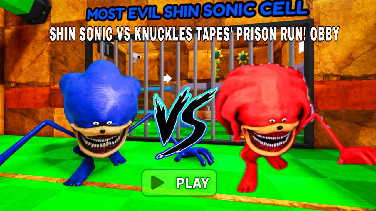 SHIN SONIC 🆚 KNUCKLES TAPES' PRISON RUN! OBBY Roblox Walkthrough FULL ...