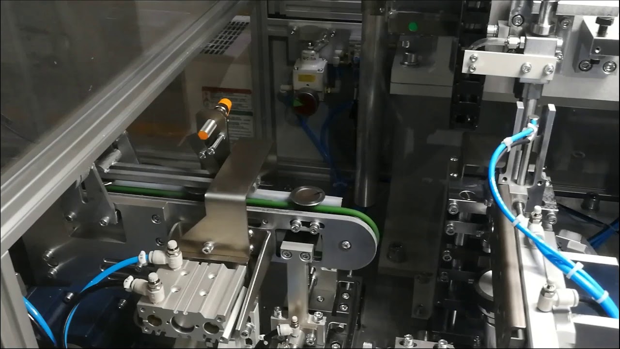 Engine valve final inspection machine - YouTube