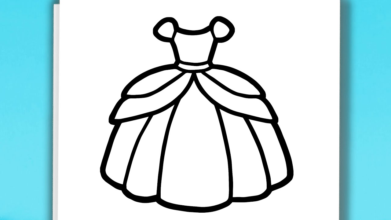 How to draw a Beautiful Dress | Easy Step by Step Tutorial for ...