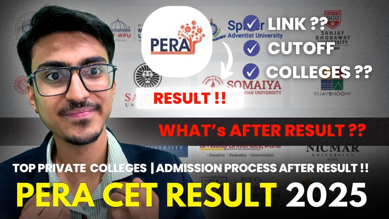 PERA CET 2025 | RESULTS 😢 Admission Process | Best University in Mumbai ...