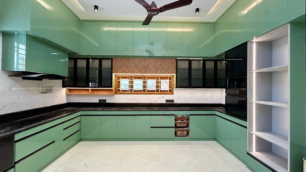 Latest Acrylic 16x10feet Modular Kitchen Design 🔥🔥 Grand Kitchen Design ...