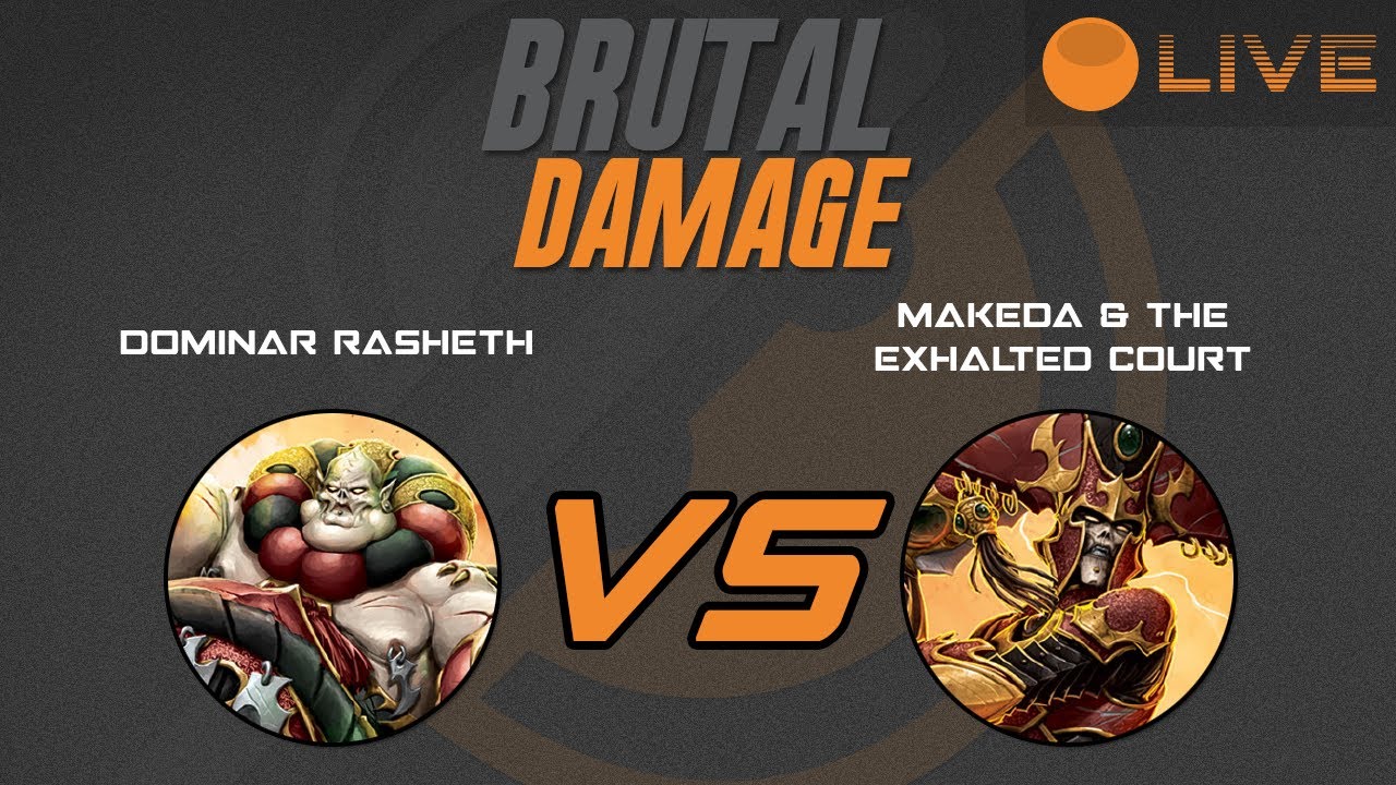 Brutal Damage Weekly Warmahordes - Rasheth vs Makeda3 - YouTube