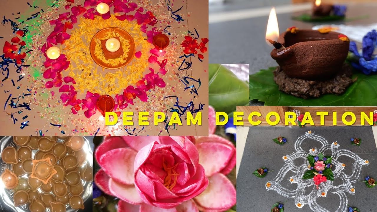 Karthigai deepam decoration ideas | deepam flower decoration - YouTube