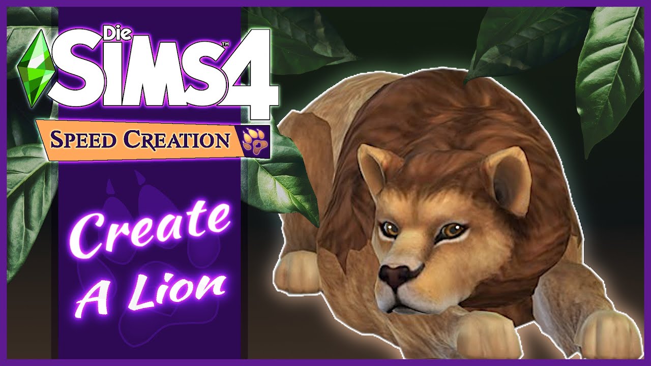🦁 Realistic Lion Armani I The Sims 4 Wild Animals Big Cat I Cas Speed ...
