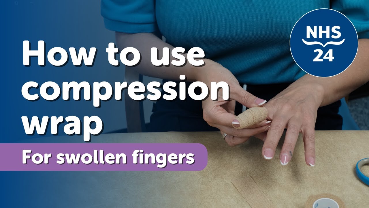 Wrapping for swollen fingers - YouTube