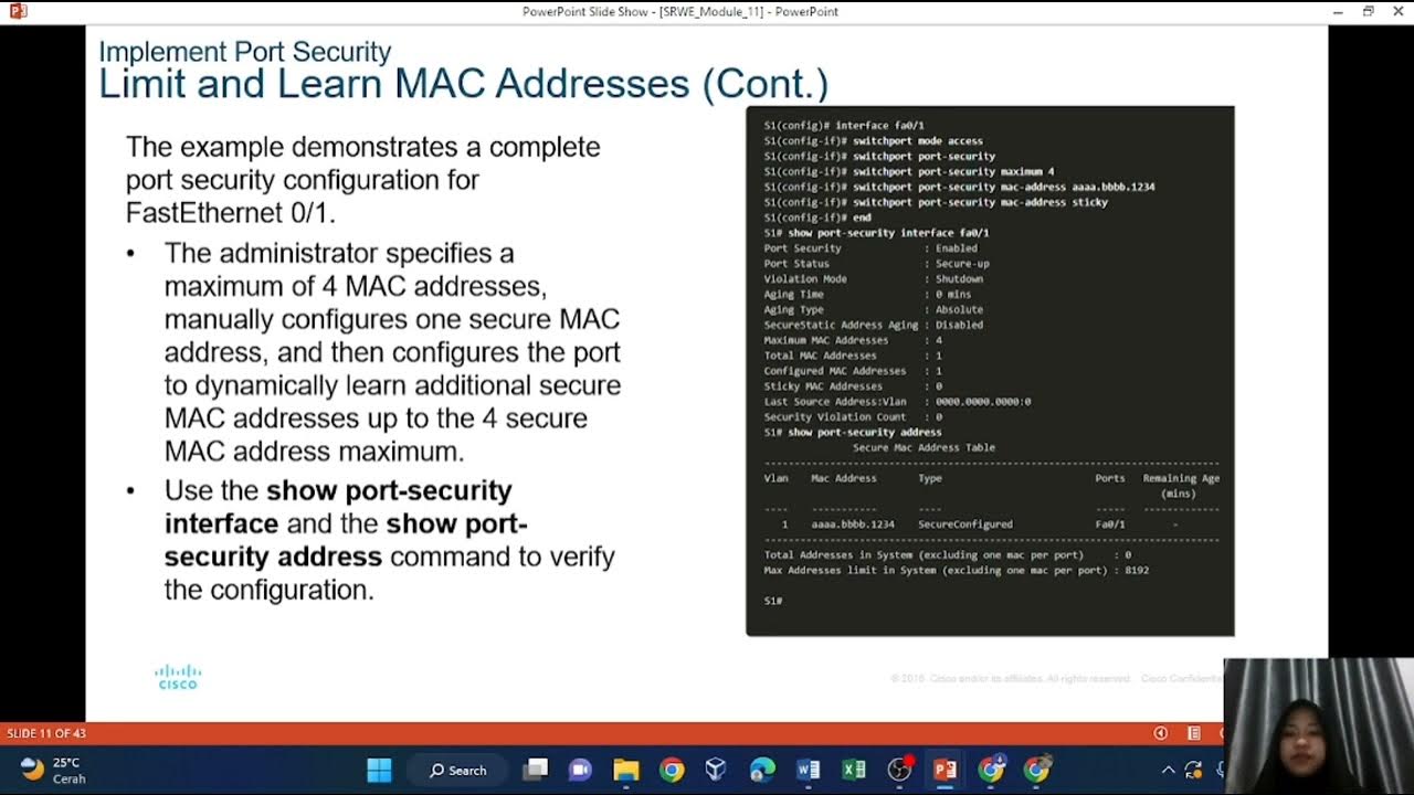 Module 11 - Switch Security Configuration - YouTube