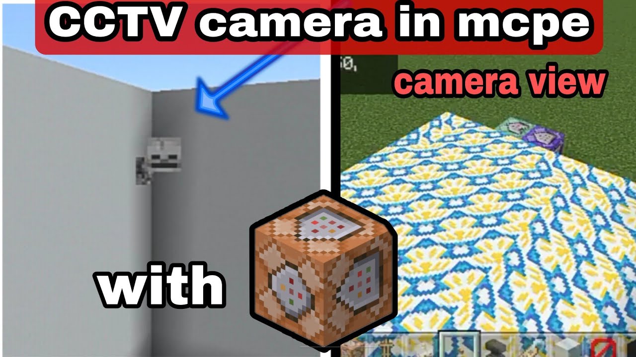 make CCTV camera in mcpe with command block. toturial. #minecraft #mcpe ...