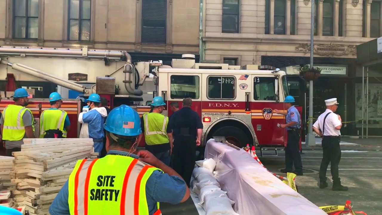 FDNY Hoses Aid Con Edison in Building Clean Up - YouTube