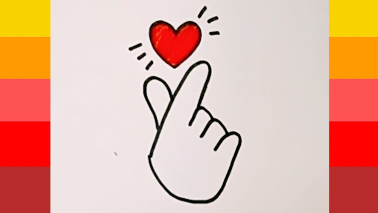Love Sign Drawing Step By Step For Kids And Toddlers. - YouTube