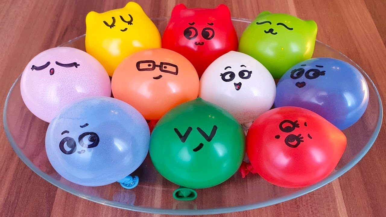 BALLOON POPPING ! Making Slime with Funny Balloons ! Satisfying Slime ...