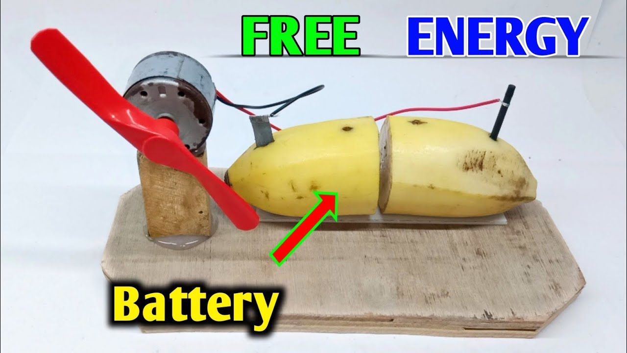 How To Make Free Energy Generator With Dc Motor and Banana | Science ...
