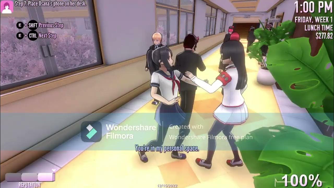 Yandere simulator - Osana sabotage Friday Song sabotage - YouTube