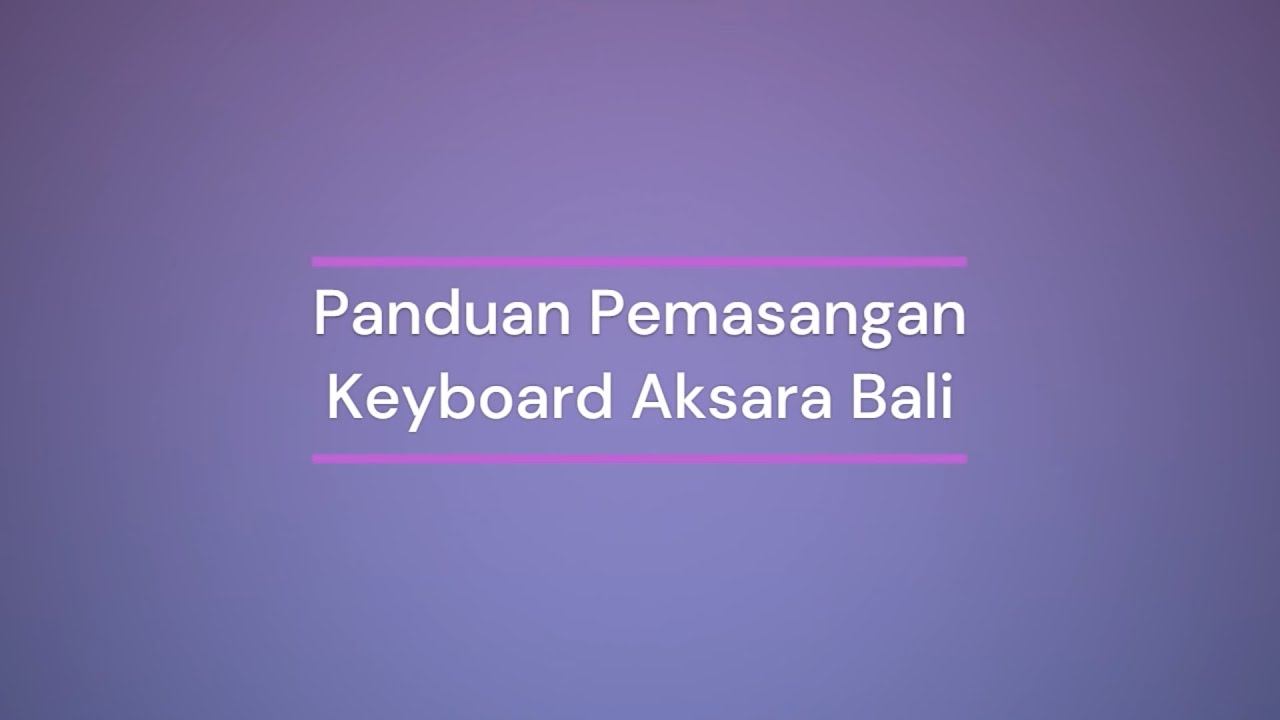 Panduan Menggunakan Keyboard Tamiang v2 - YouTube