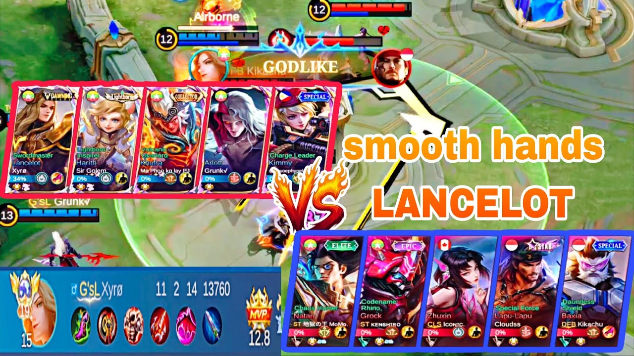 GODLIKE Lancelot Gameplay 🔥 Smooth Hands & Crazy Outplays | Mobile ...