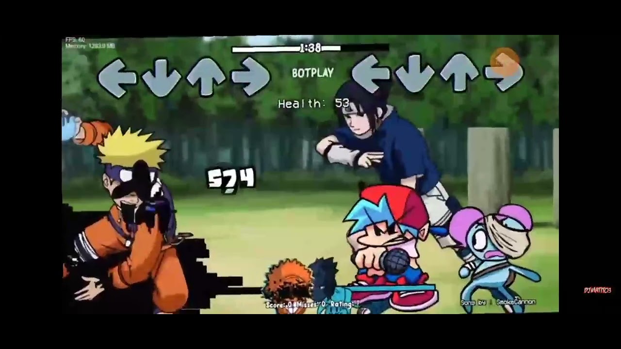 FNF vs Naruto de pibby - YouTube