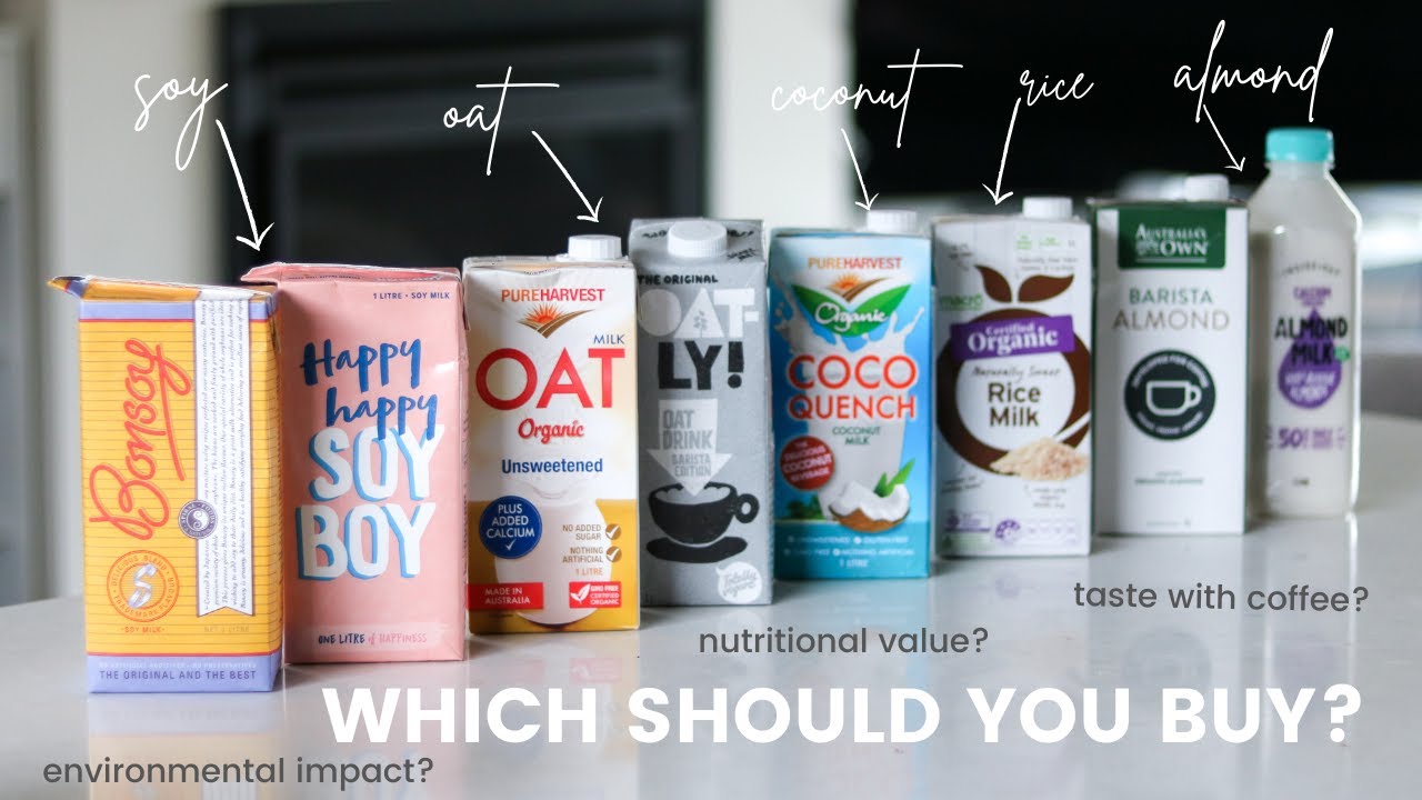 the ULTIMATE plant based milk comparison video // taste, nutrition ...