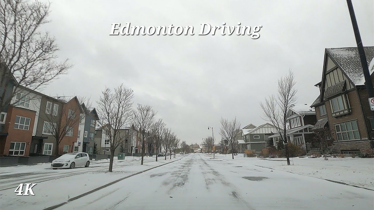 Saturday Morning Drive - Snowfall in Edmonton, AB, 🇨🇦 - Nov 2022 - YouTube