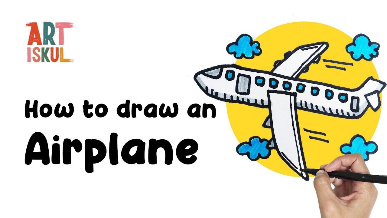 How to Draw an Airplane | Easy and Simple Drawing Tutorial For ...
