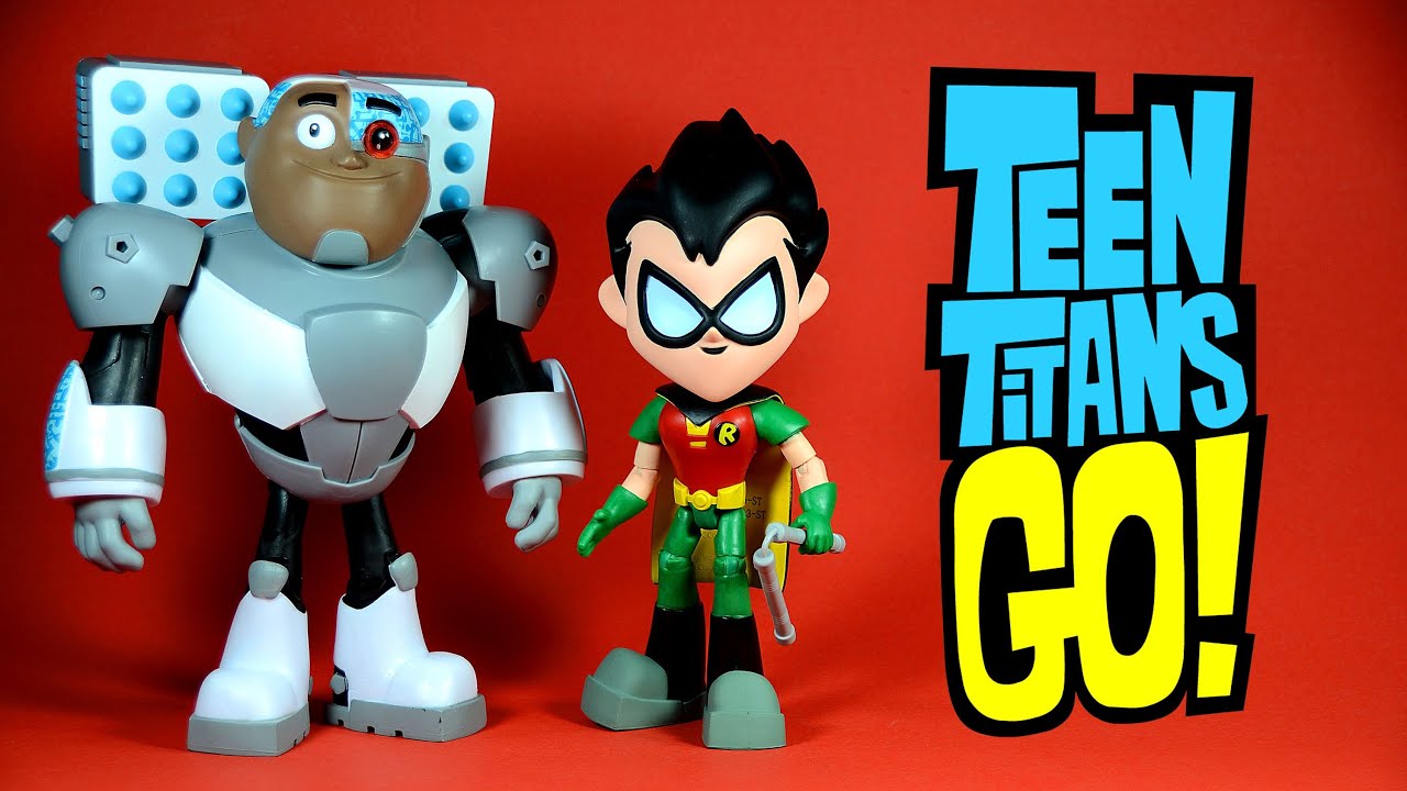 Teen Titans Go Robin and Cyborg 8" Action Figures DC Superheroes - YouTube