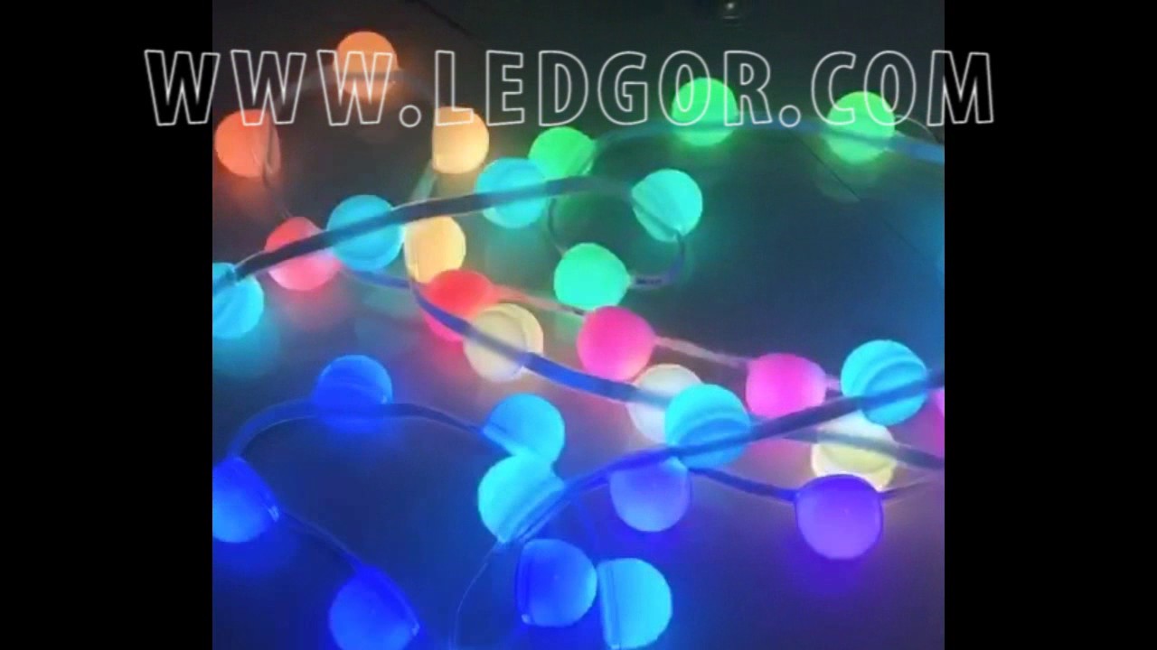 12V Programmable pixel led globe strip with neon bulb | Ledgor - YouTube