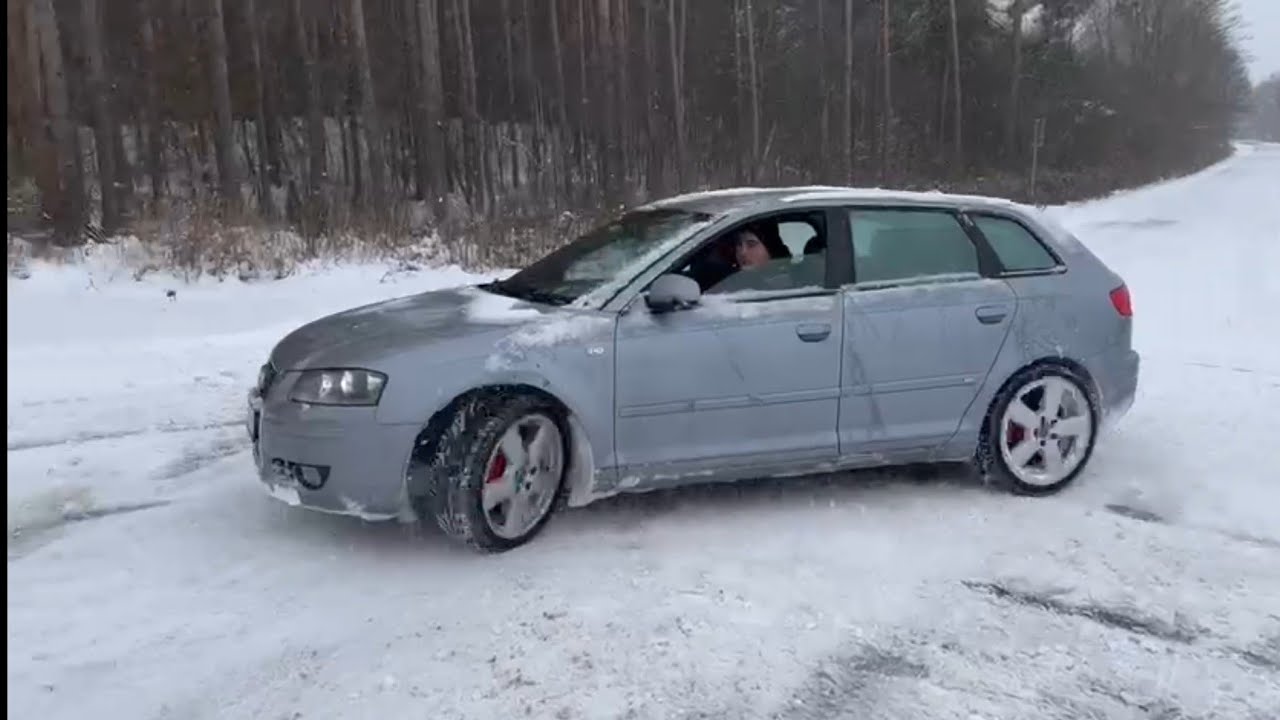 Audi a3 8p 3.2 vr6 Quattro snow drift - YouTube