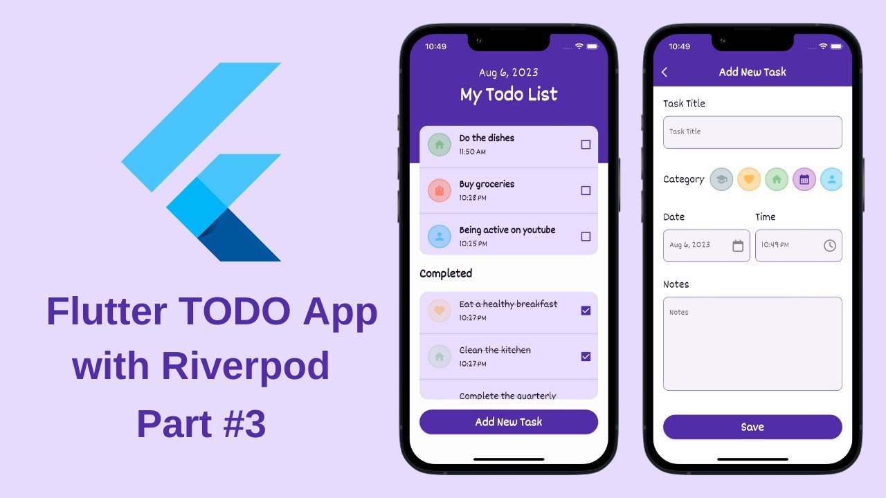 Flutter Todo App Tutorial Riverpod State Management And Sqflite Part