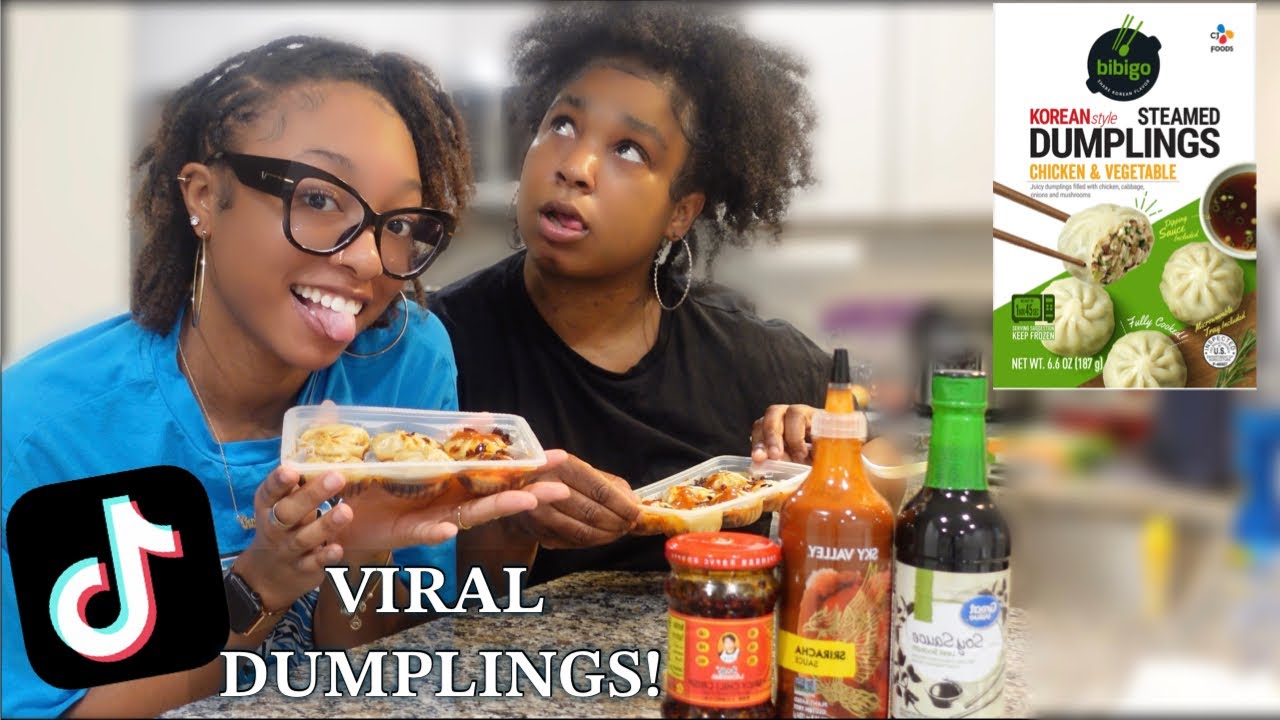 TRYING THE VIRAL TIKTOK STEAMED DUMPLINGS! 😋| KOREAN DUMPLINGS ...